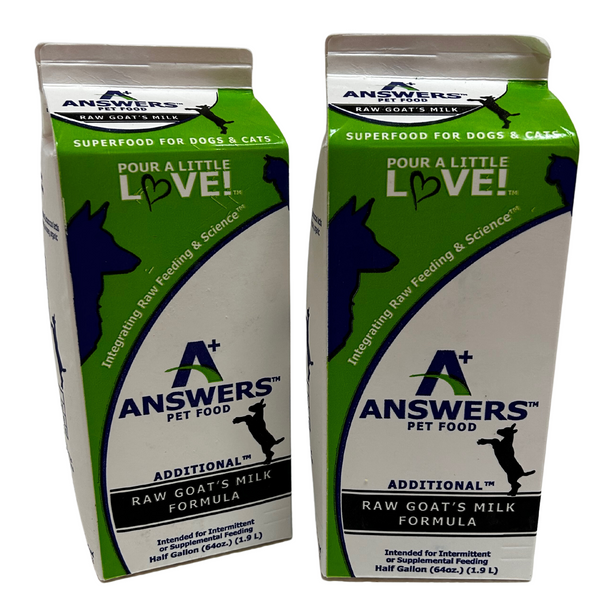 Answers - Raw Goat’s Milk 2 half gallons – A Place for Paws